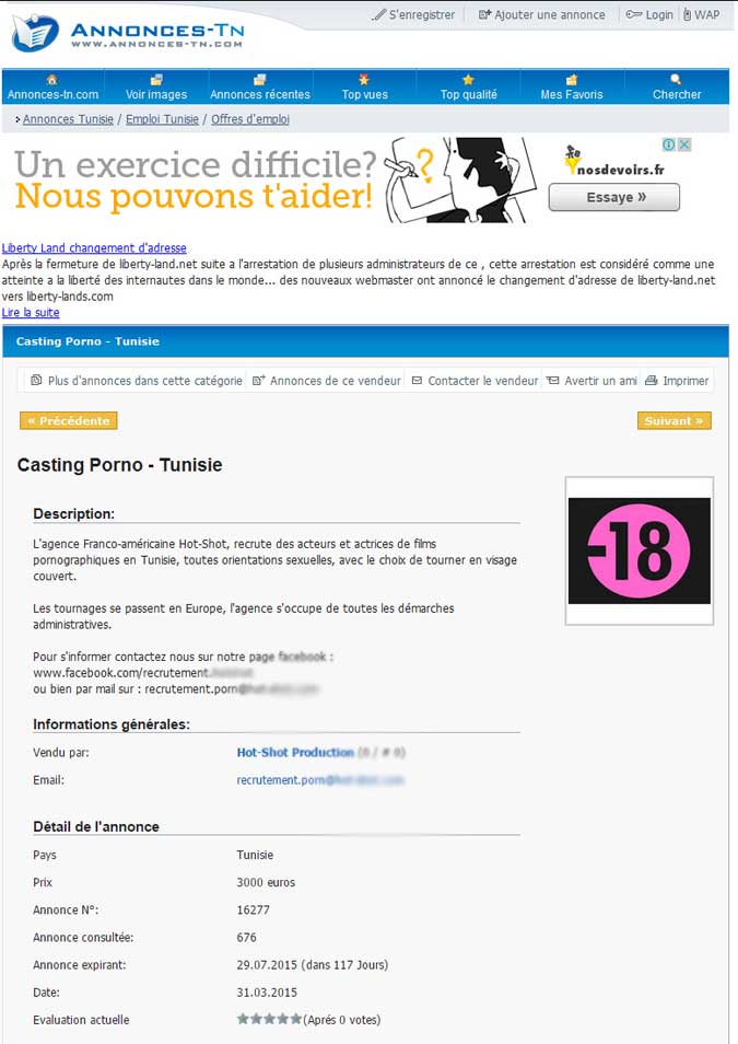 Casting Pour Film Pornographique En Tunisie